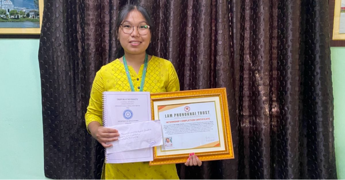 Completion of Internship by Ms. Sangita Chakma and Ms. Sima Debbarma | Lam Phunuknai Trust LPT